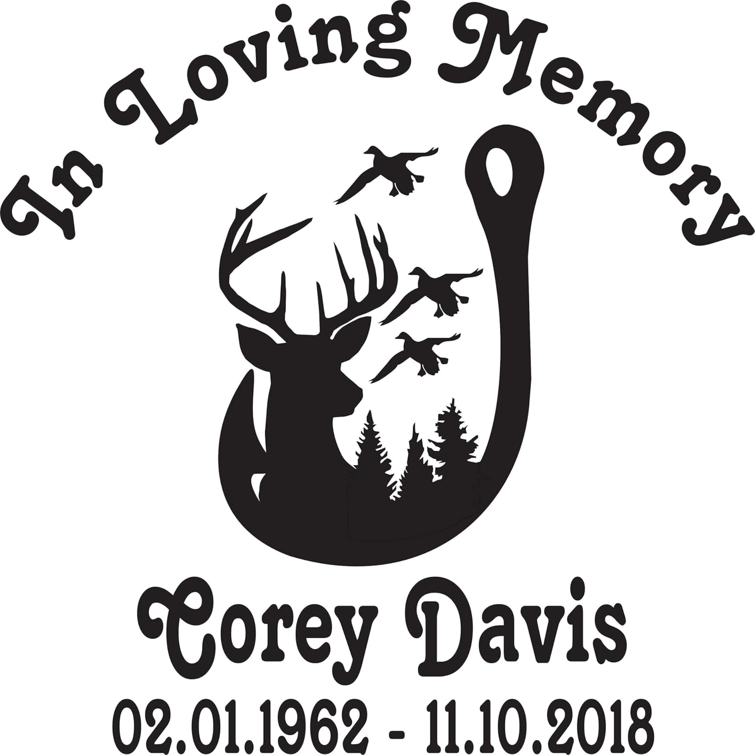 Amazon.com: Hunting Memorial, Fishing Memorial, Memorial Car Decal, In ...