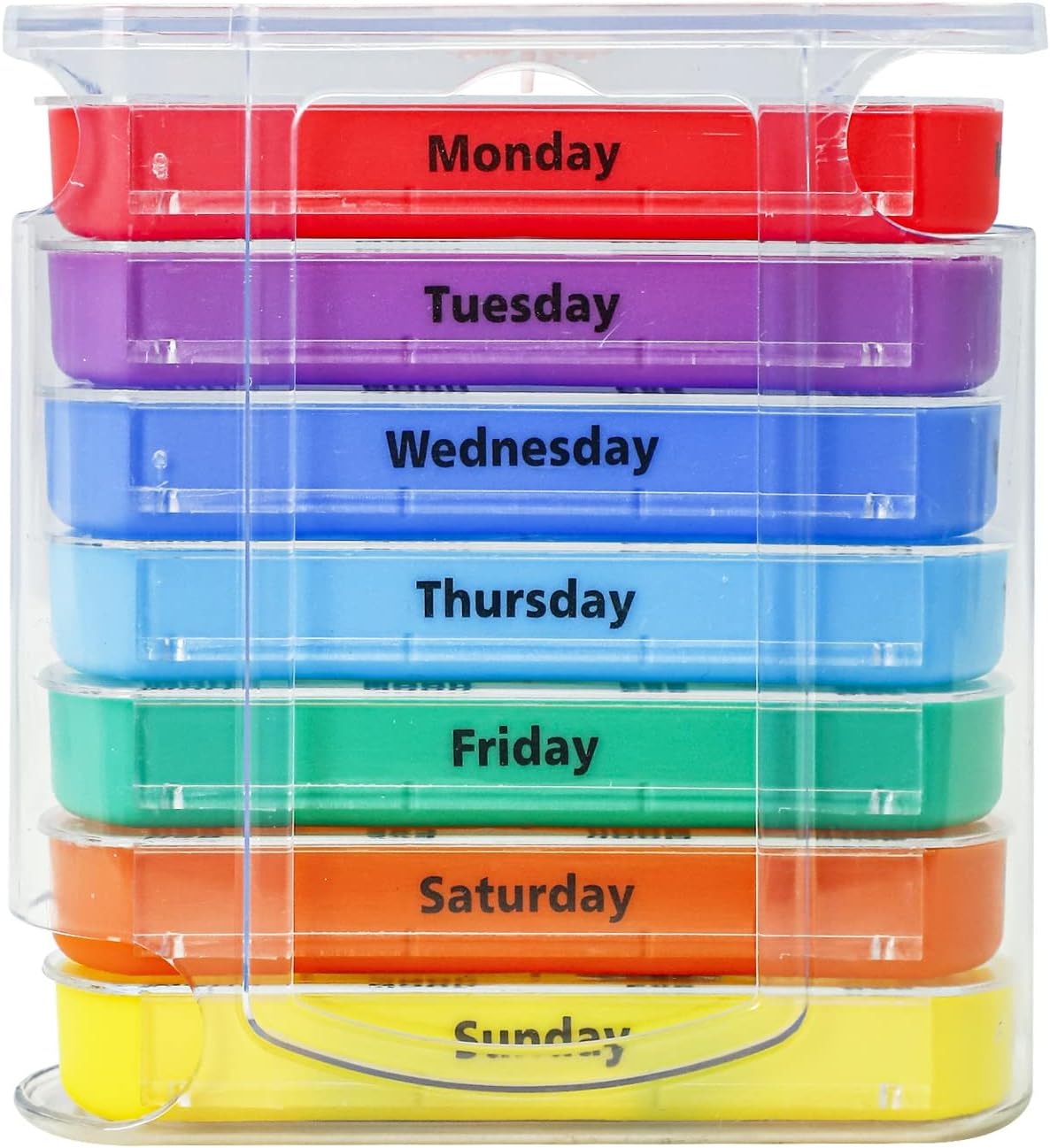 Amazon.com: ABSOK Weekly Stackable Pill Organizer,4 Times A Day Pill ...