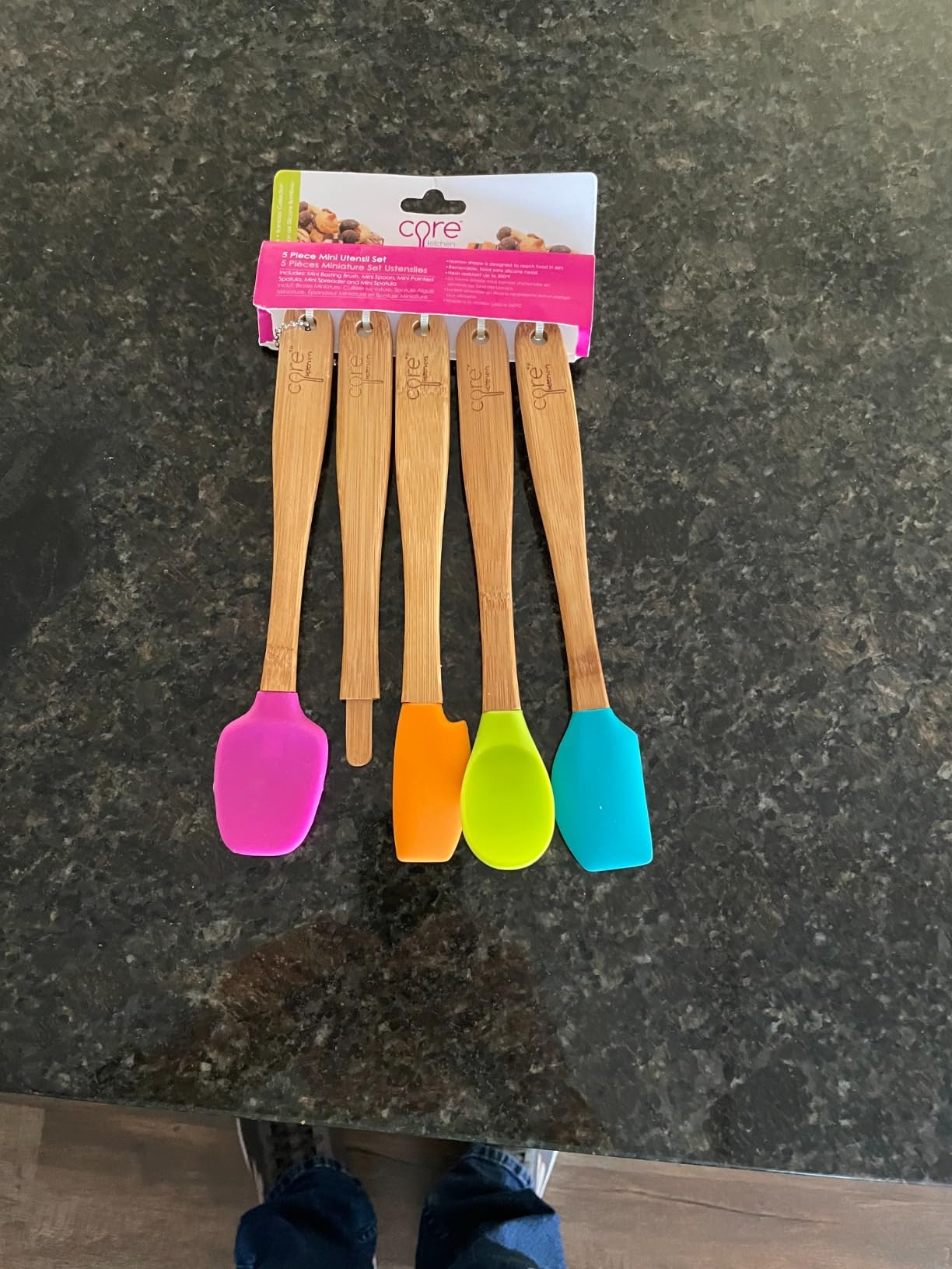 Amazon.com: Core Kitchen 5 Piece Crete Mini Utensil Set, 1-Pack ...