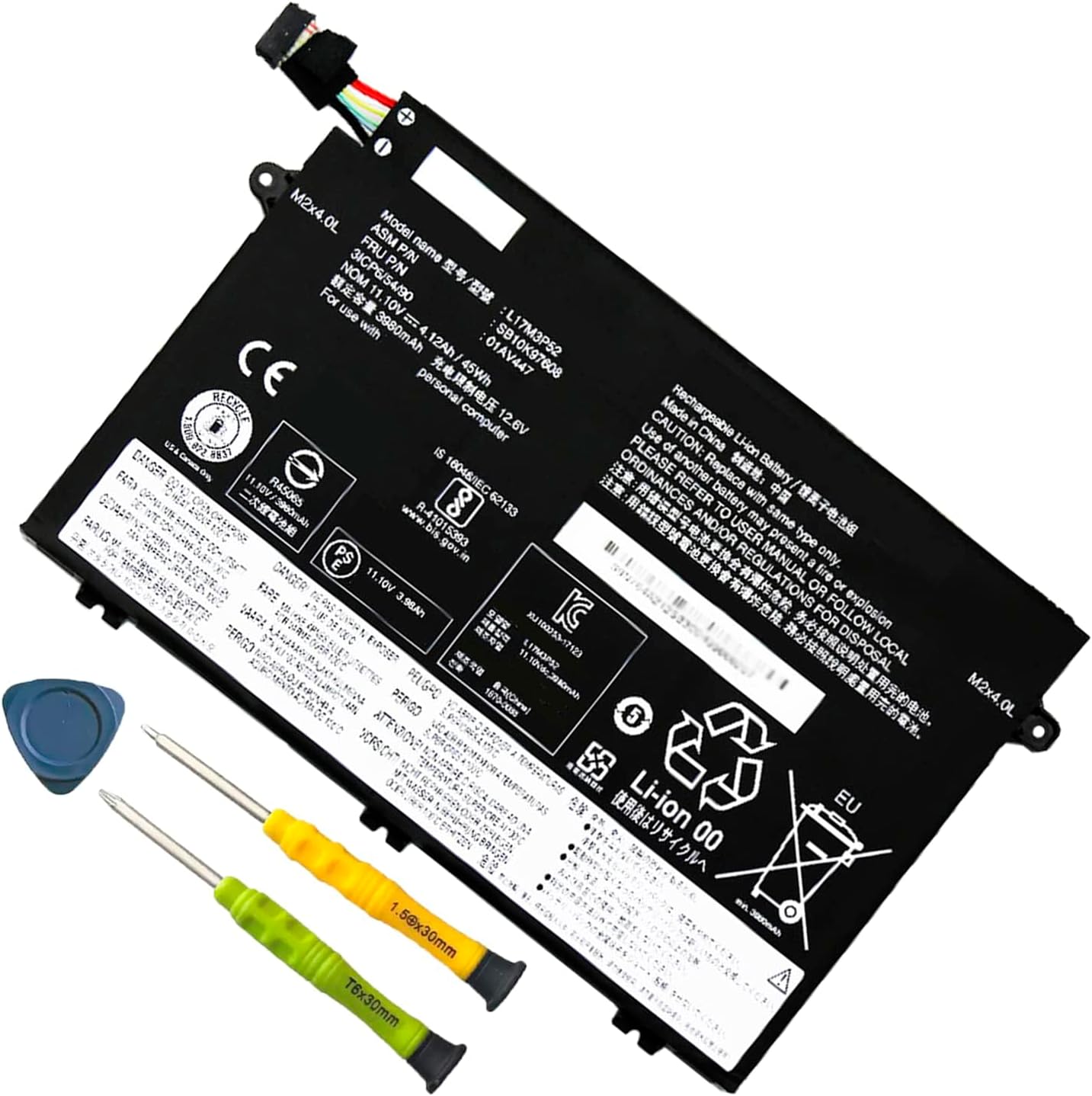 Amazon.com: OUWEE L17M3P51 Laptop Battery Compatible with Lenovo ThinkPad E14 E15 E480 E485 E495 ...