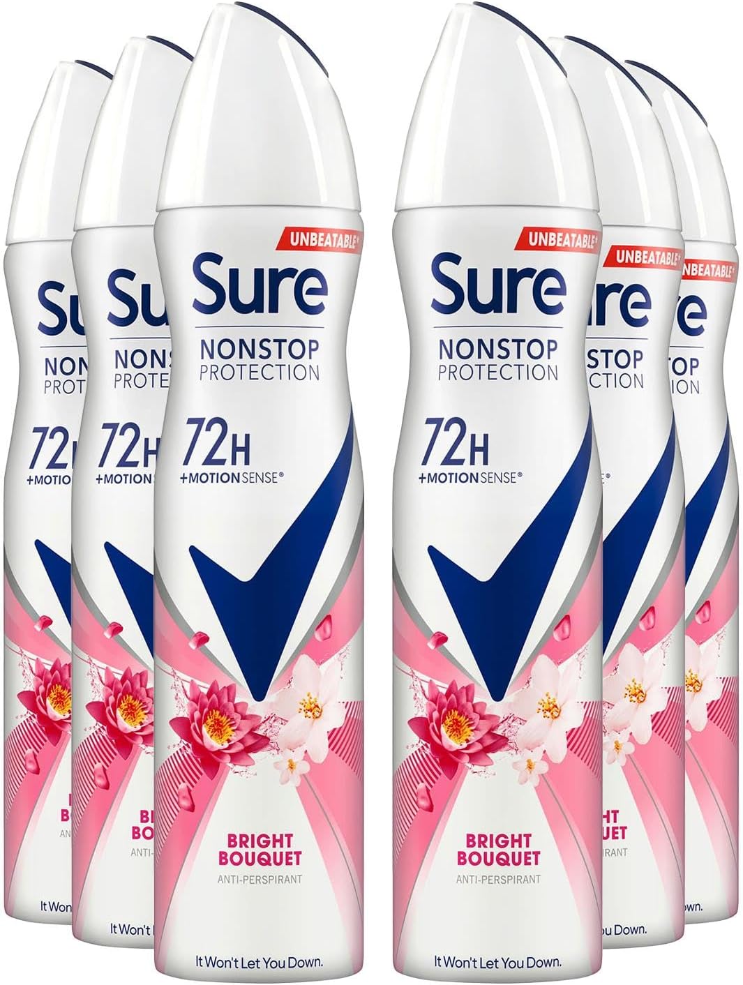 Sure Antiperspirant 72H Nonstop Sweat and Odour Protection Alcohol-Free ...