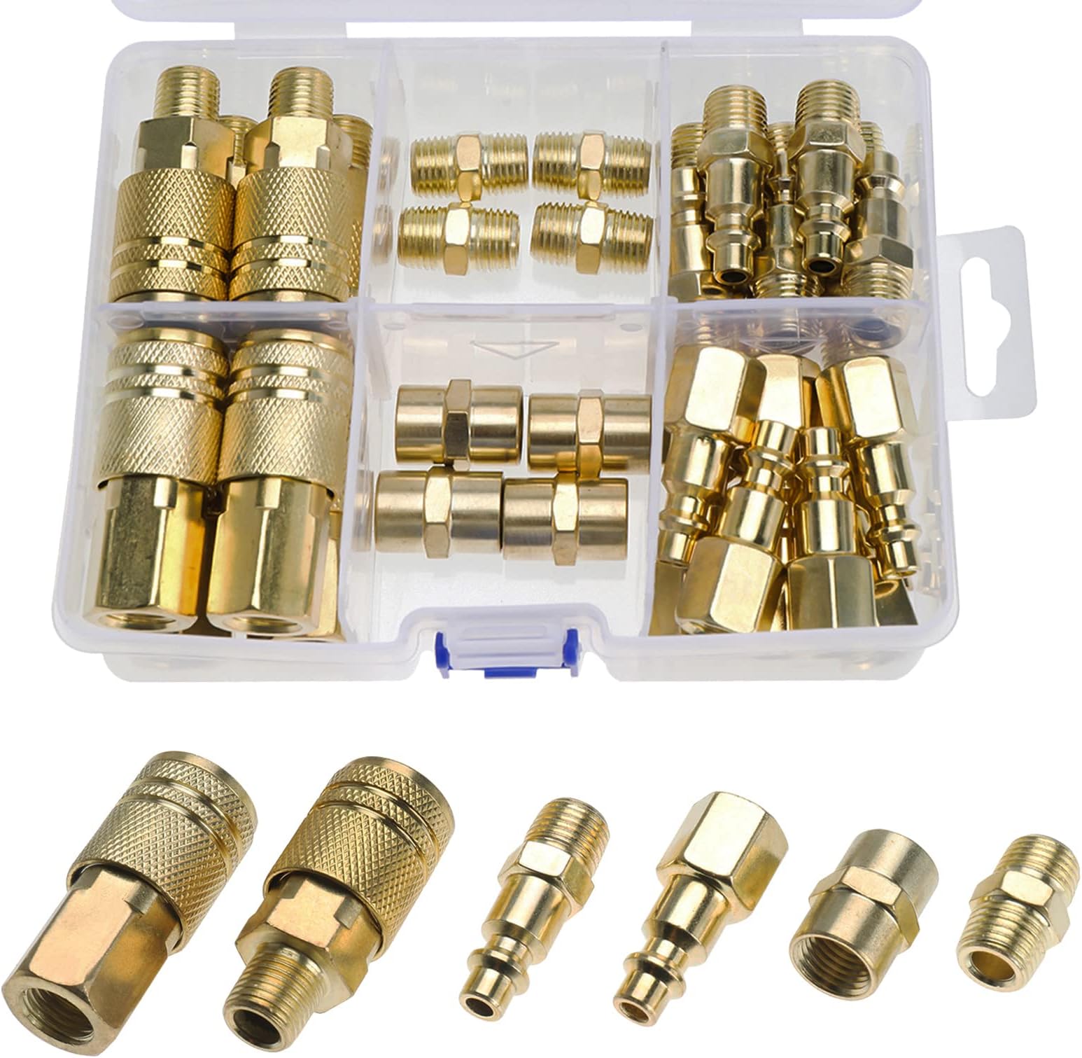 Torque 4 PCS Rubber Air Line Air Hose End Quick Repair Swivel Kit for ...