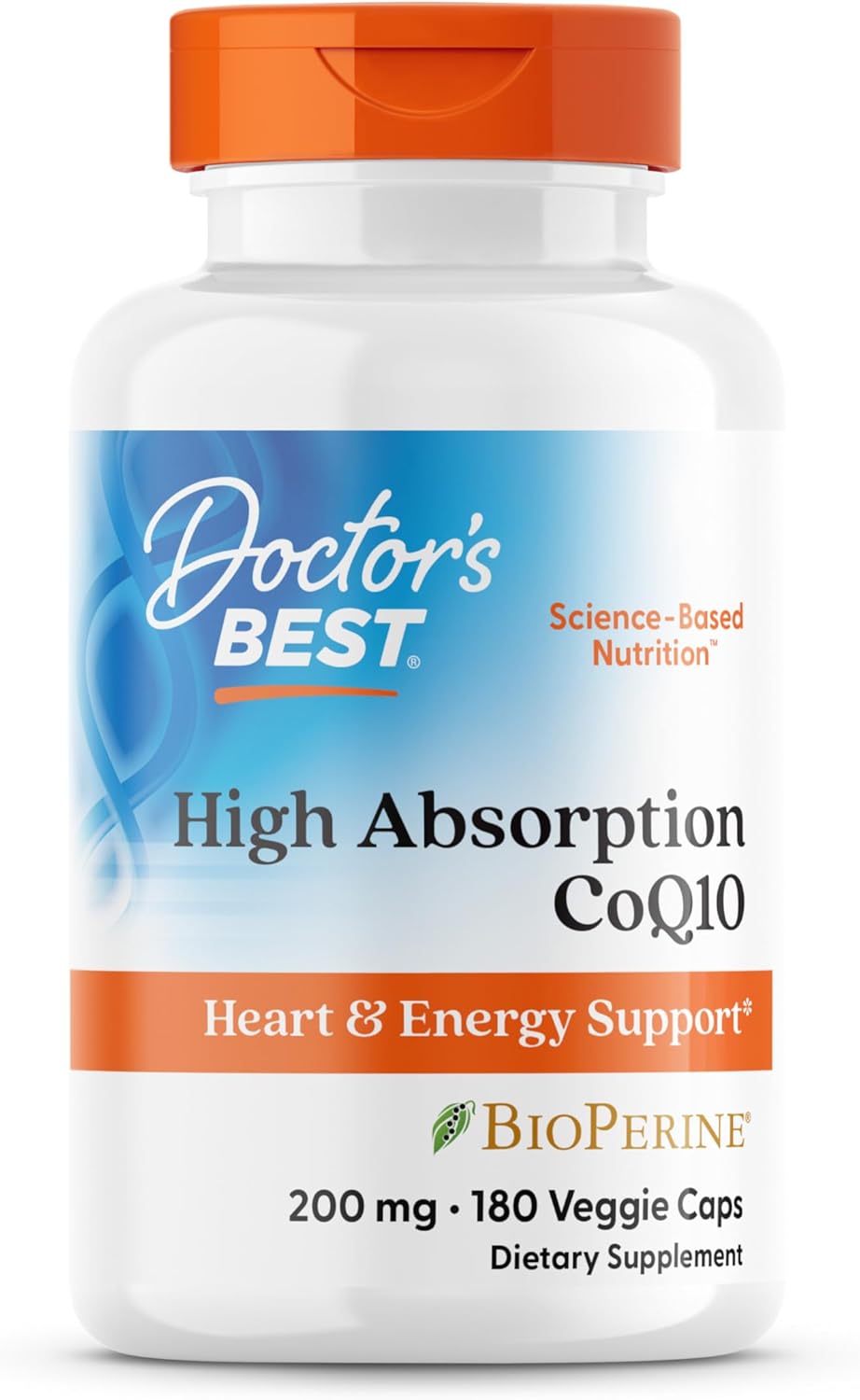 Doctor’s Best CoQ10 de alta absorción con bioperina, salud cardíaca y producción de energía, sin ...