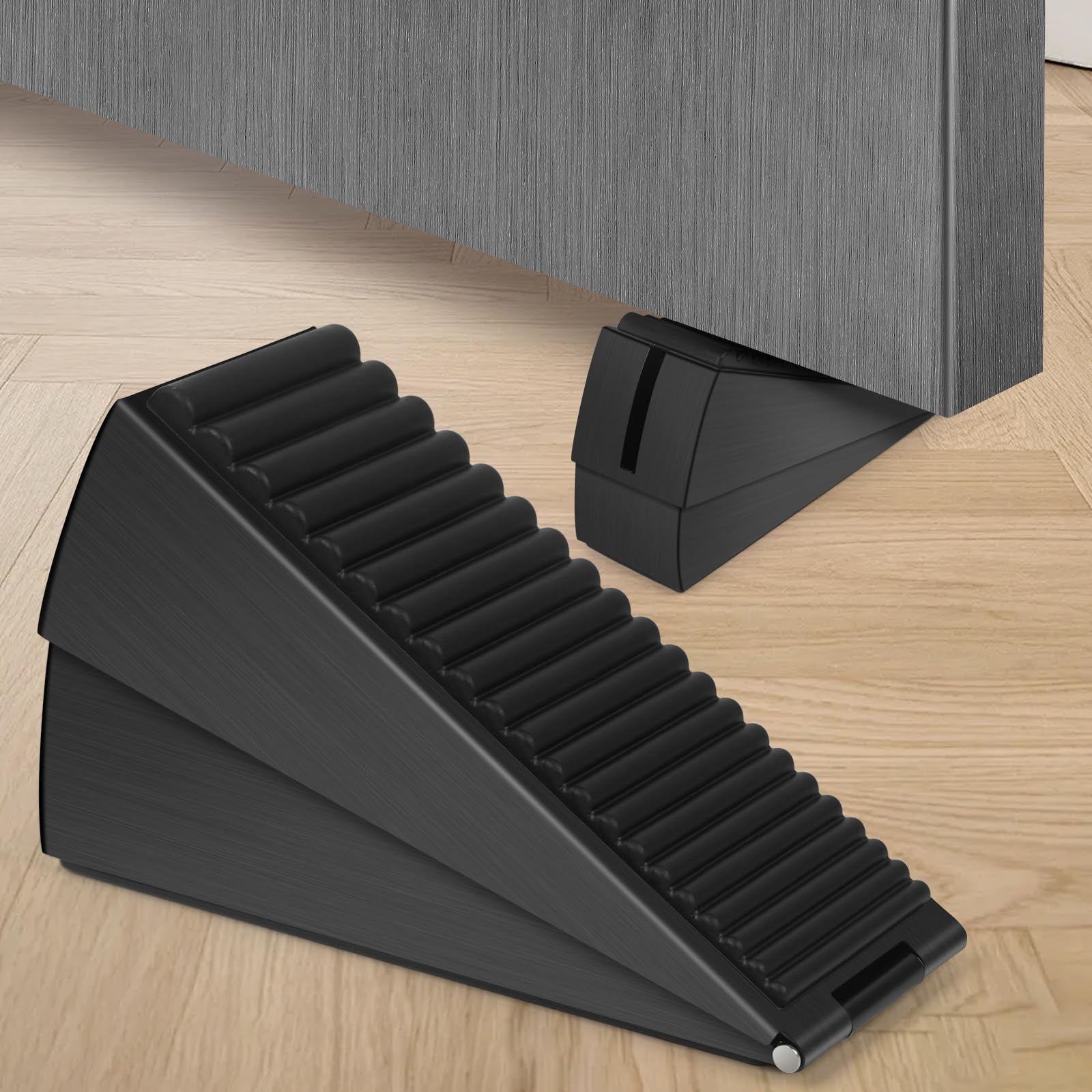 Amazon.com: Black Adjustable Large Door Stoppers, Heavy Duty Door ...