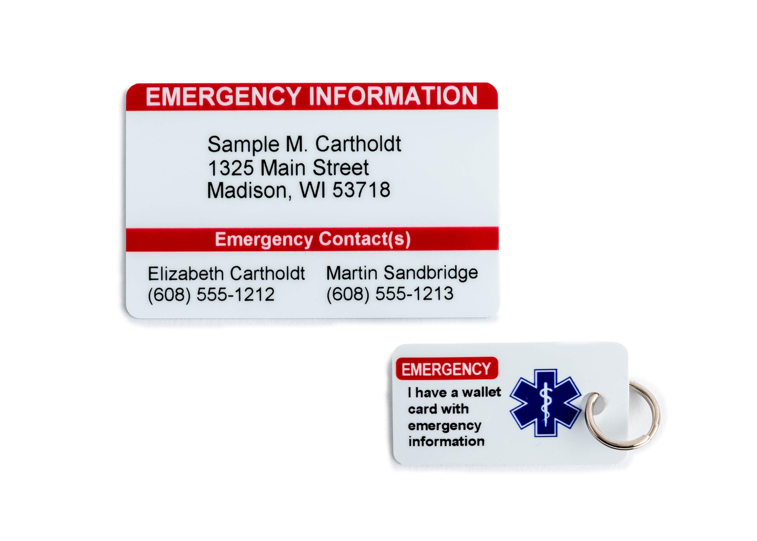 Buy Customized Emergency Contact Wallet Card | ICE Medical Alert ID for ...