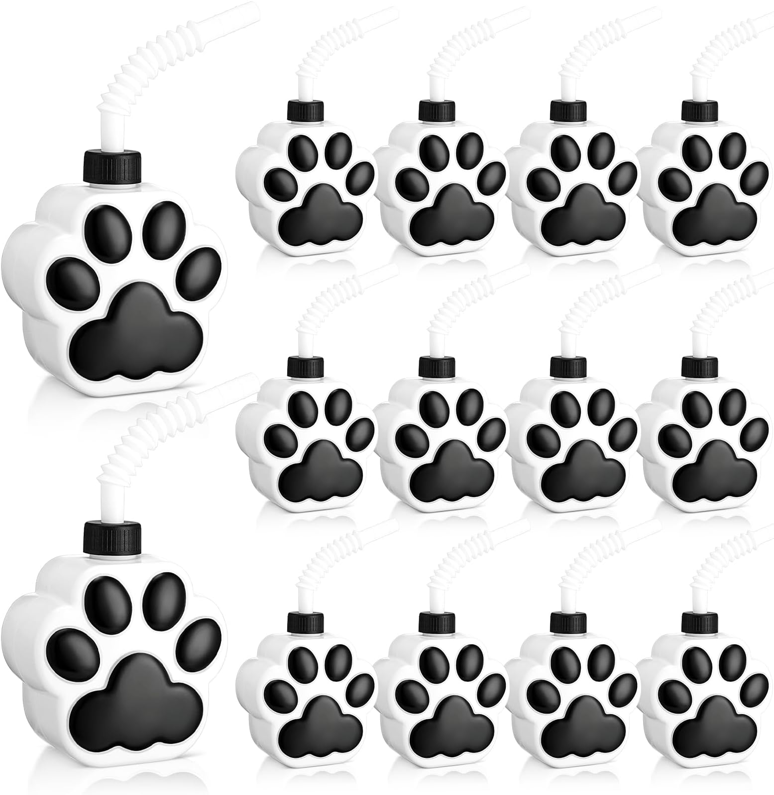 Amazon.com: Dog Paw Cups 10 oz Paw Dog Party Favors, Cute Print Plastic ...