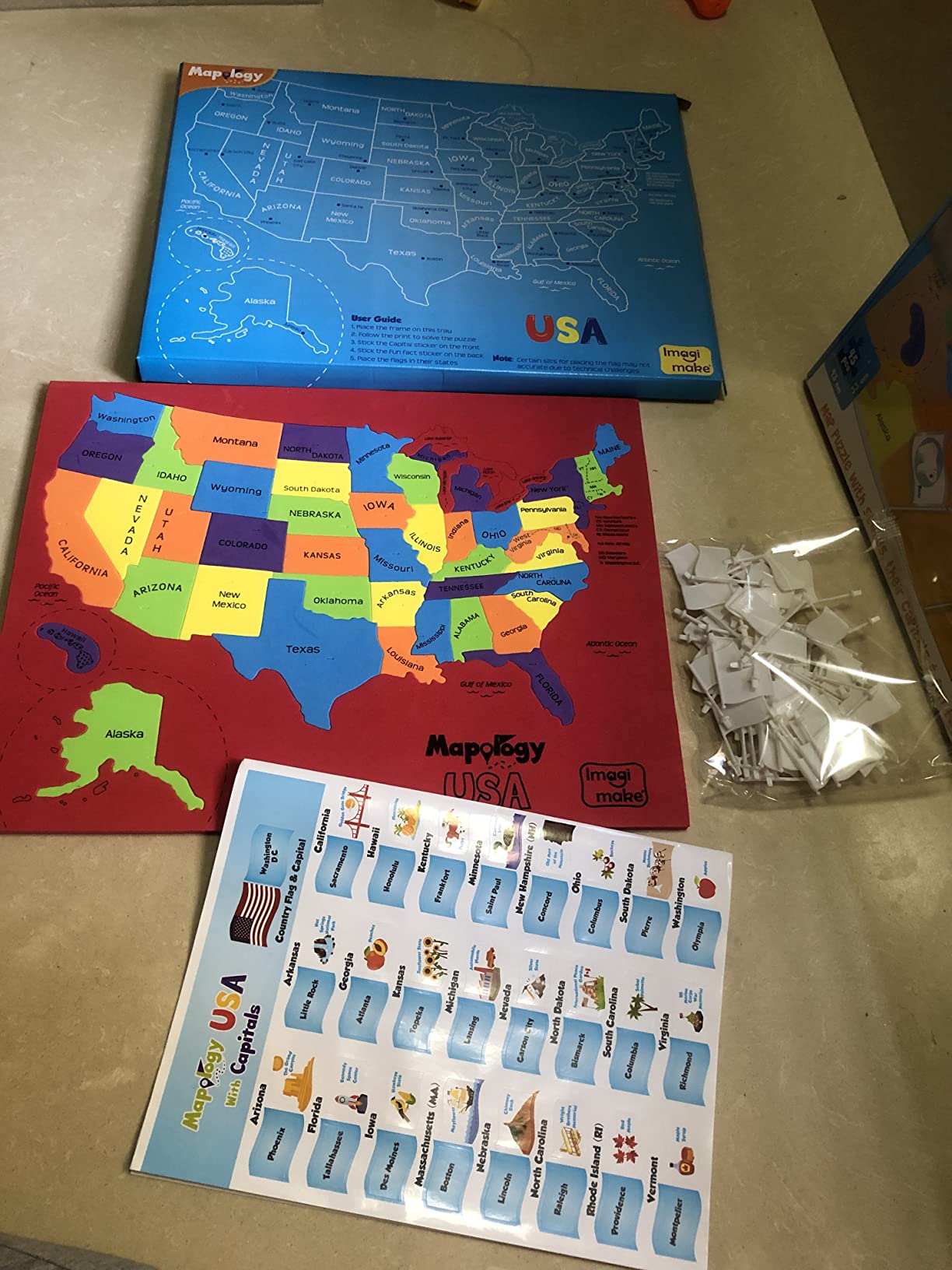 Buy Imagimake: Mapology USA with Capitals- Learn USA States Along with ...