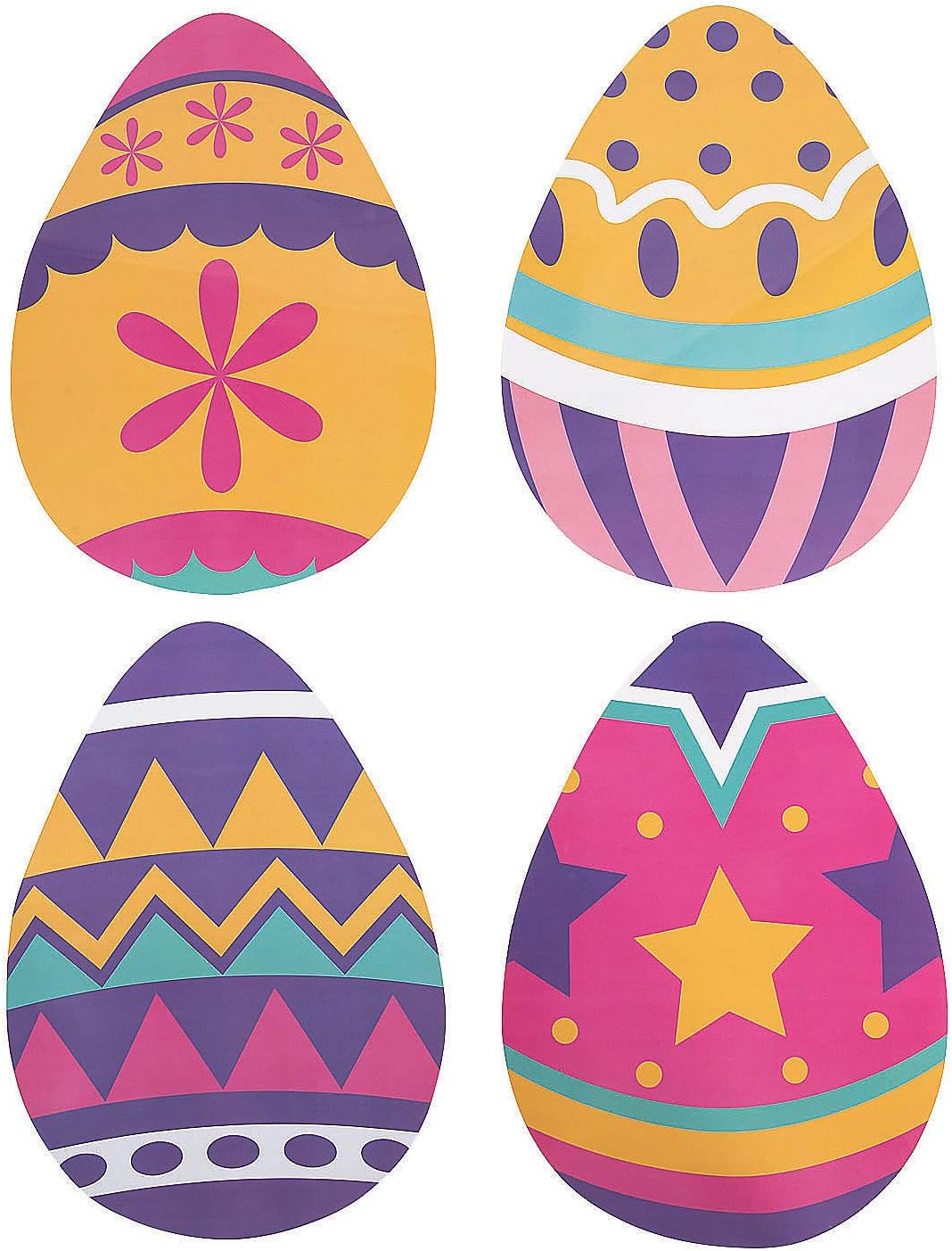 Amazon.com: Large Easter Egg Cut Outs (Set of 12) Party Decor : Office ...