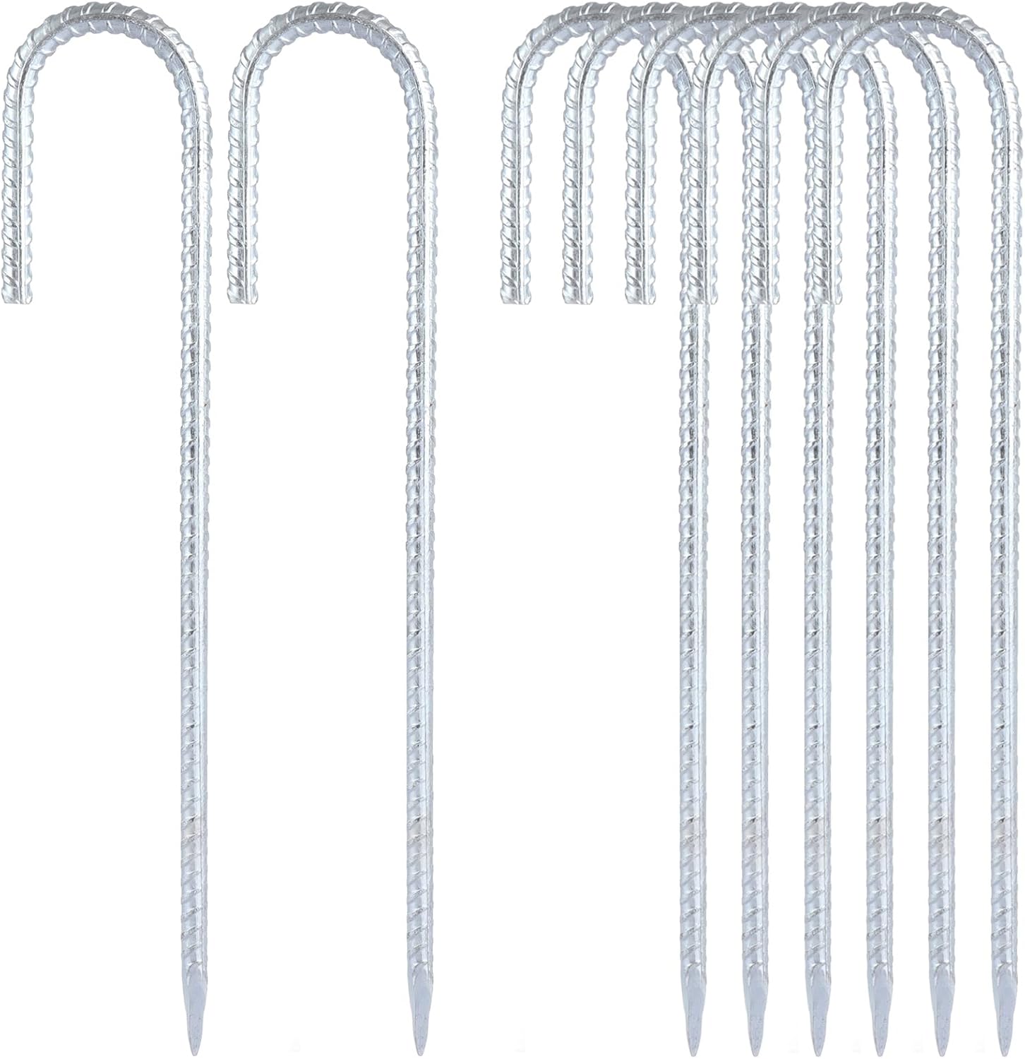 ASelected 8Pack Heavy Duty Strong Tent Pegs,12Inch Steel Ground Pegs ...
