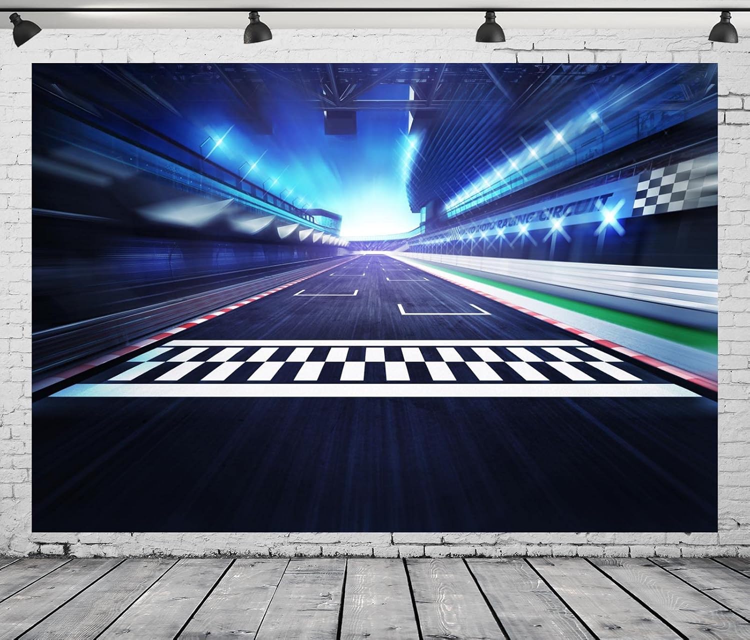Amazon.com: BELECO 15x10ft Fabric Racing Backdrop for Photography ...