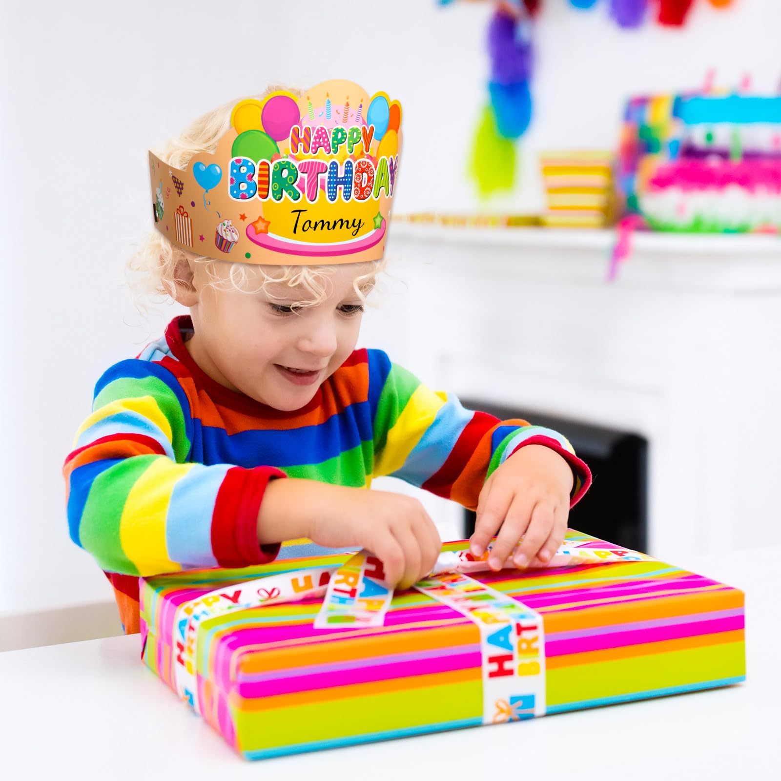 Snapklik.com : Yunsailing 36 Pcs Happy Birthday Crowns For Kids Paper ...