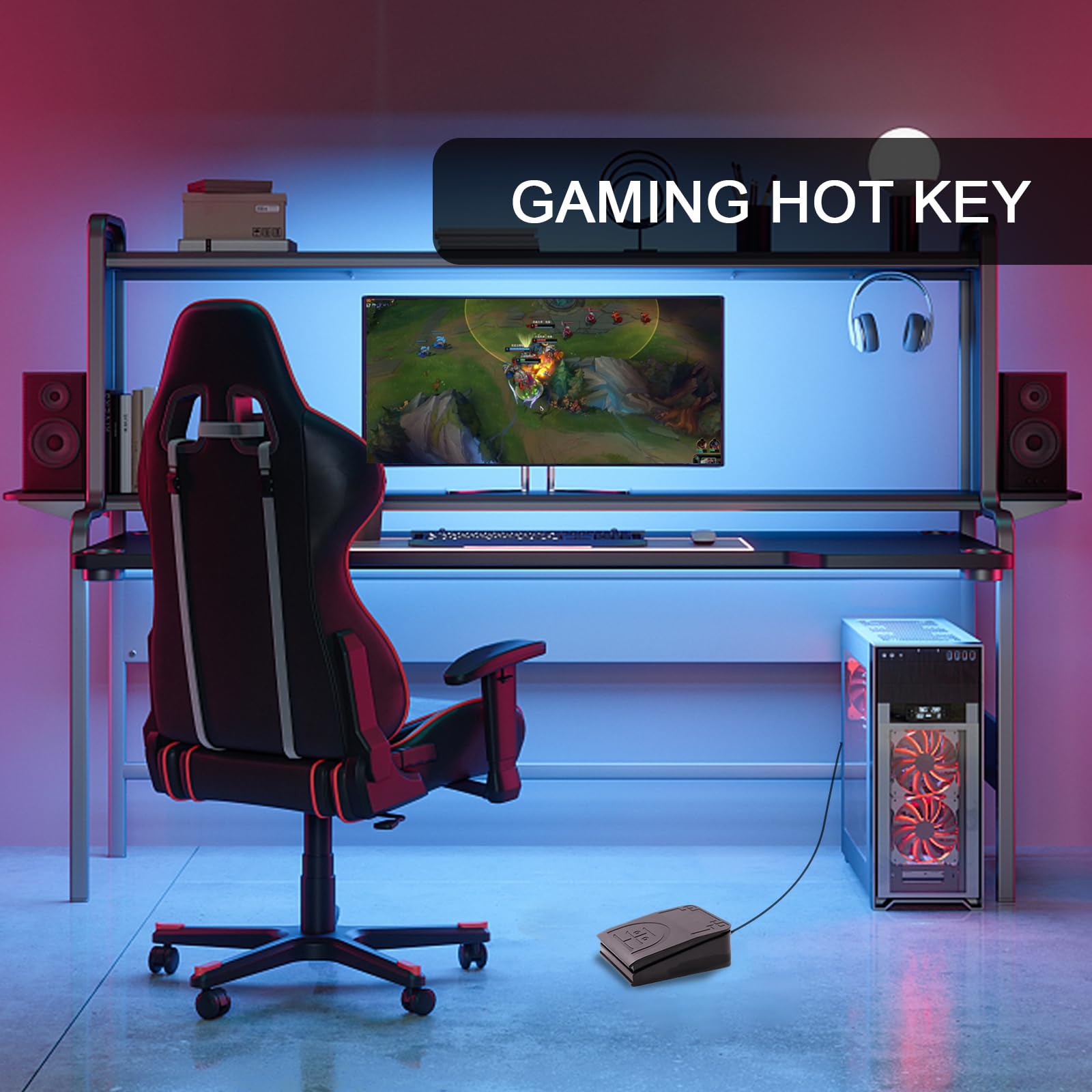 Snapklik.com : PCsensor Upgraded USB Single Foot Pedal One Key Program ...