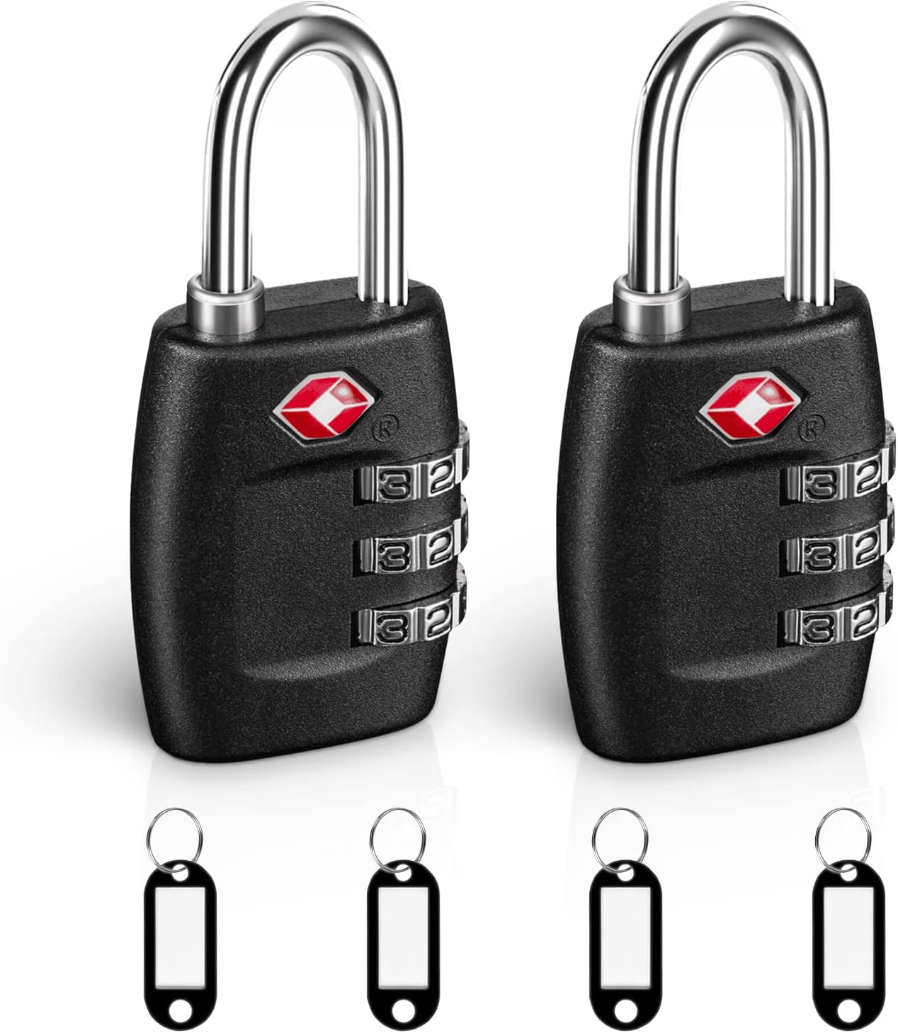 TSA Luggage Locks, 2 Pcs 3 Digit Combination Padlock, Travel Code Lock ...