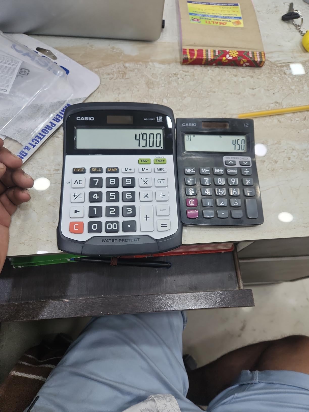 Casio WD-320MT Water-Protected & Dust-Proof Calculator with Washable ...