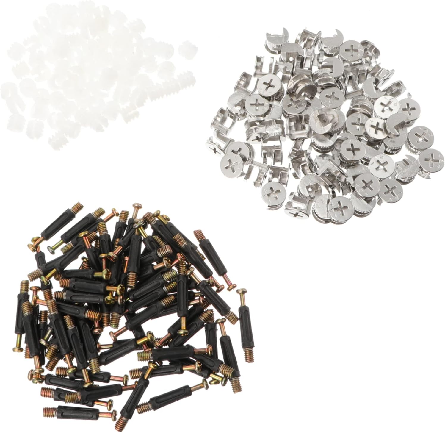 TEHAUX 75 pcs Nut Connecter Splicing Furniture Fastener Cabinet Fixing ...