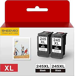 245XL Ink Cartridge Replacement for Canon 245XL Black Ink PG-245XL 245 ...
