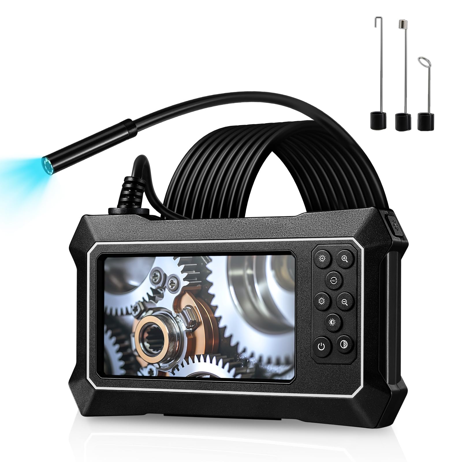 DKIEI 4.3" IPS Screen Endoscope Inspection Camera, IP67 Waterproof ...