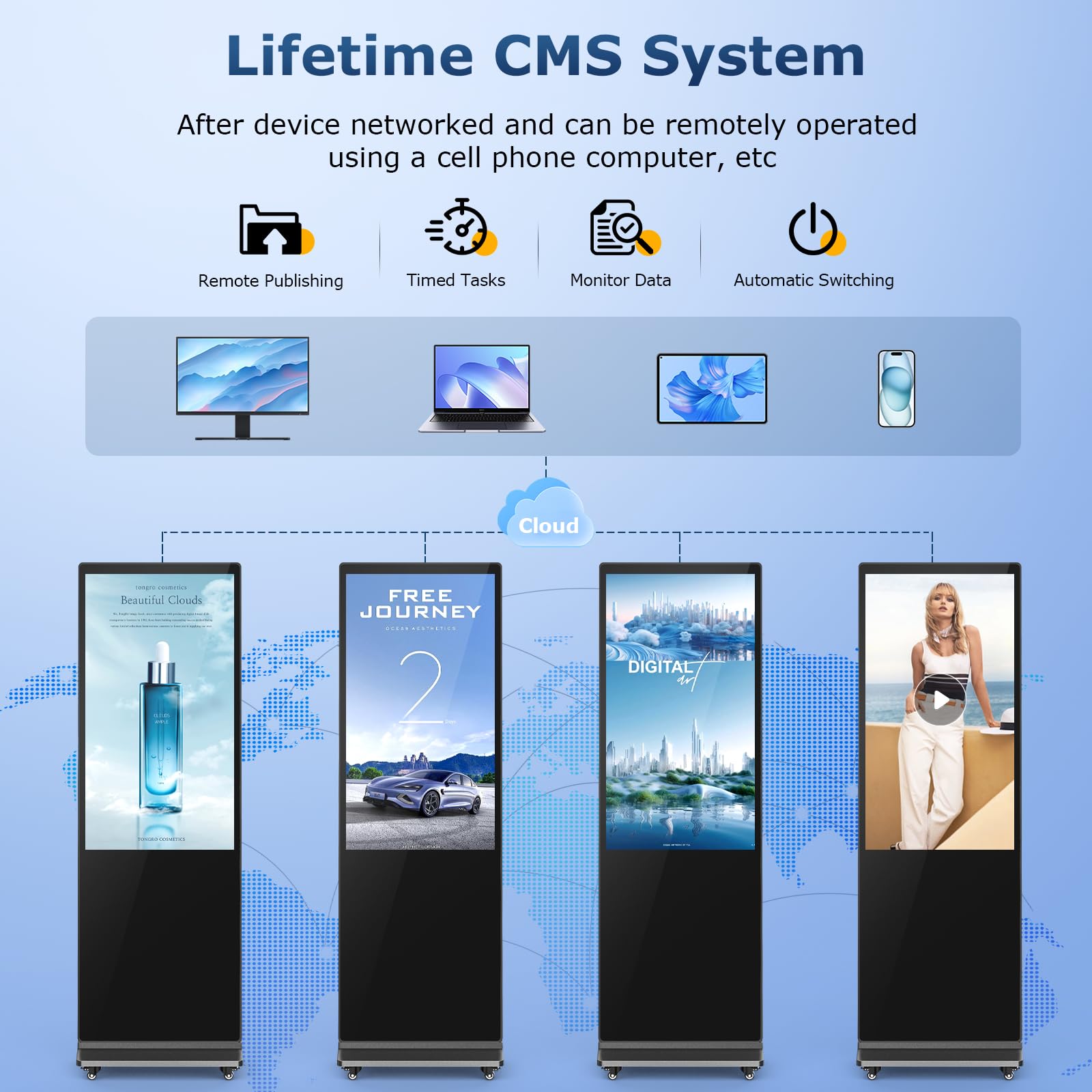 Android Digital Signage 43 Inch Digital Signage Kiosk - Android 11 ...