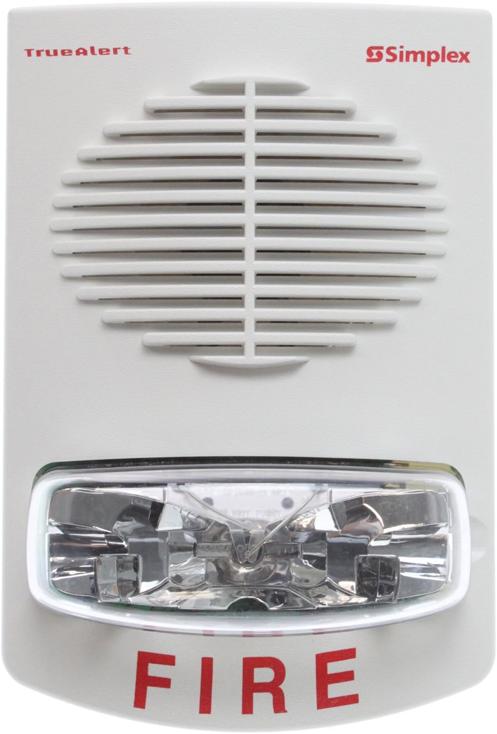 Simplex 4906-9101 TrueAlert Wall Mount Strobe, Multi-Candela, 24-Vdc ...