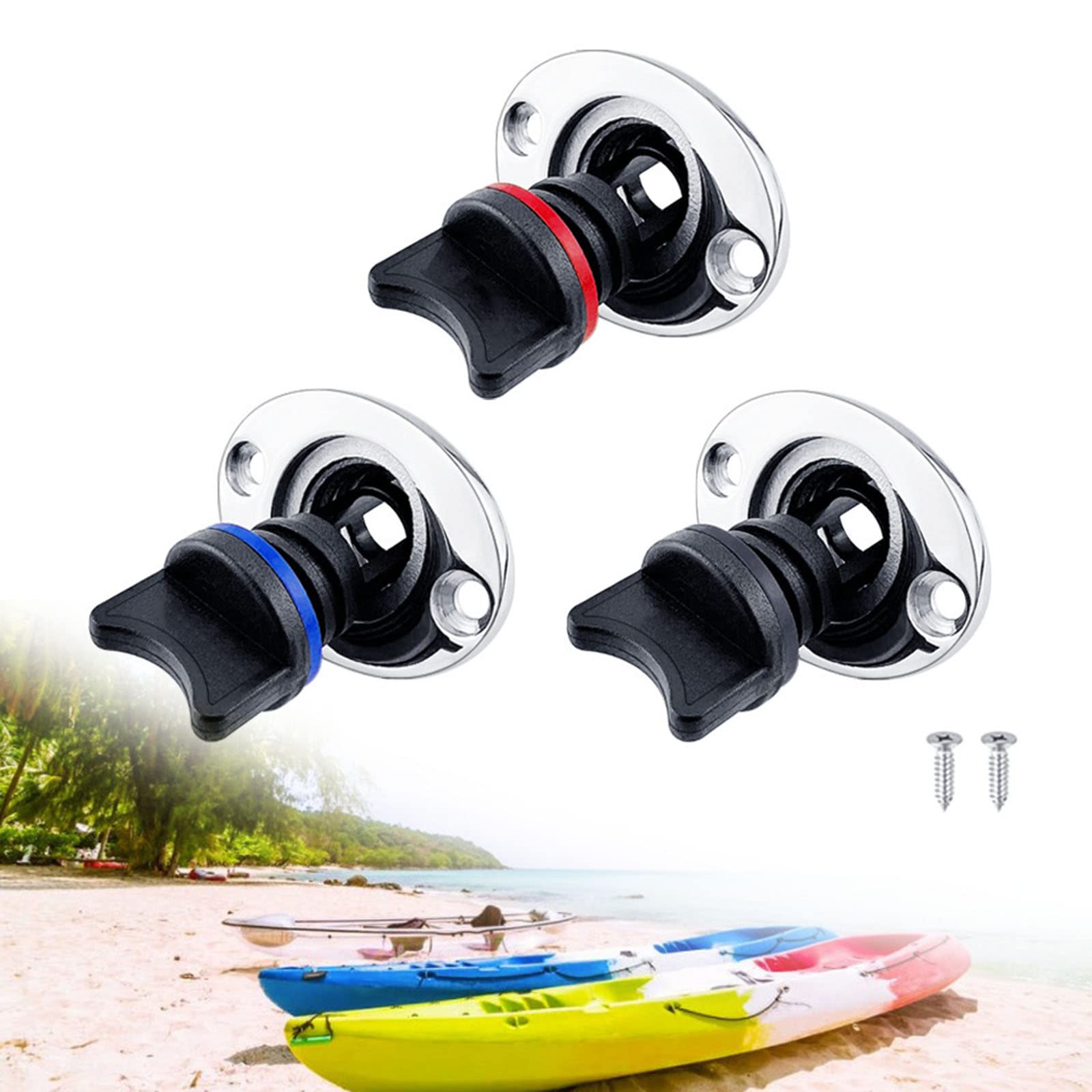 SPORTARC 3 Pcs Boat Drain Plug, Universal 25mm 1inch Replacement ...
