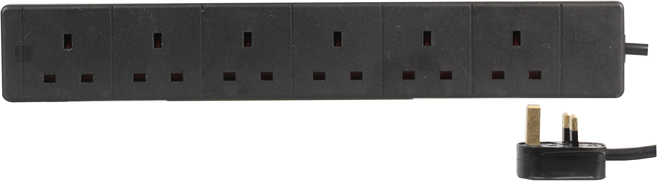 PRO ELEC pl11242 13 A 1 m 6 Way Gang Power Mains Extension Lead Cable ...