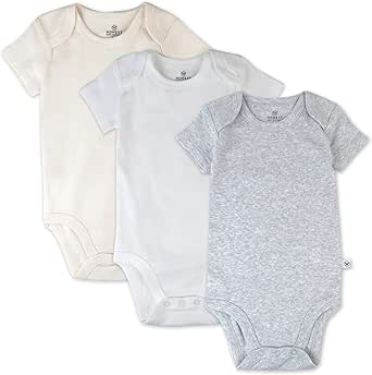 Amazon.com: HonestBaby Multipack Short Sleeve Bodysuits One-Piece 100% ...