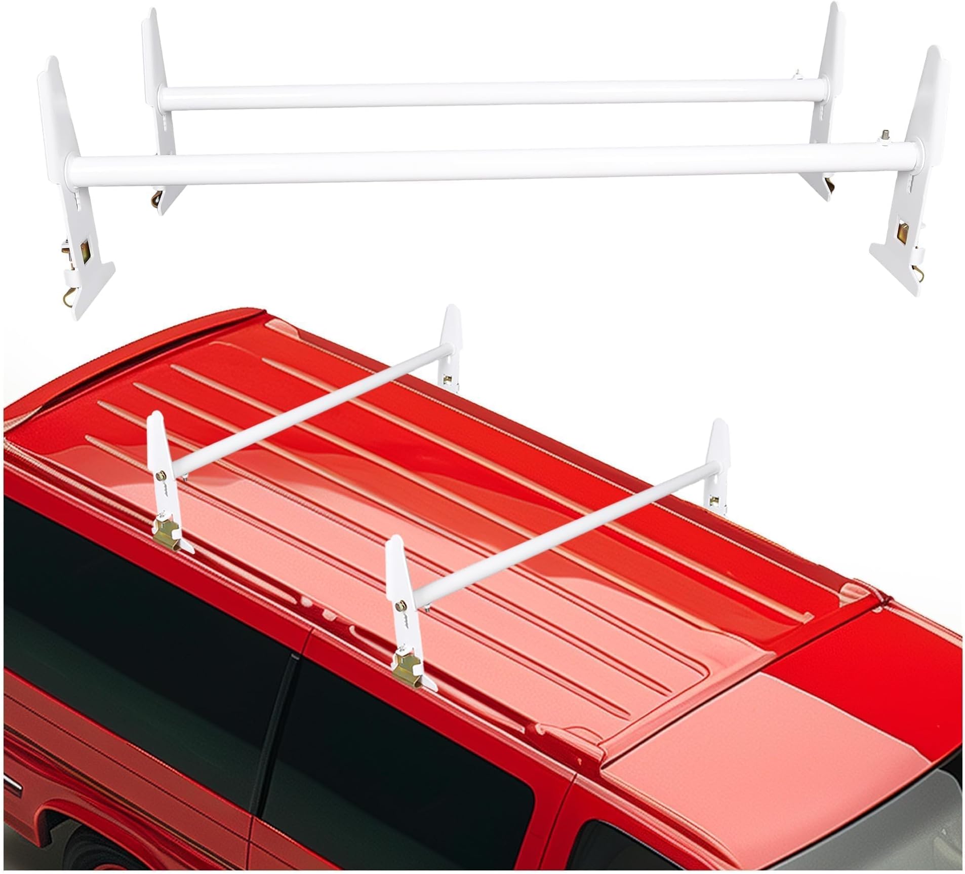Amazon.com: ECOTRIC Van Roof Ladder Rack 47"- 77" Adjustable Roof Rack ...