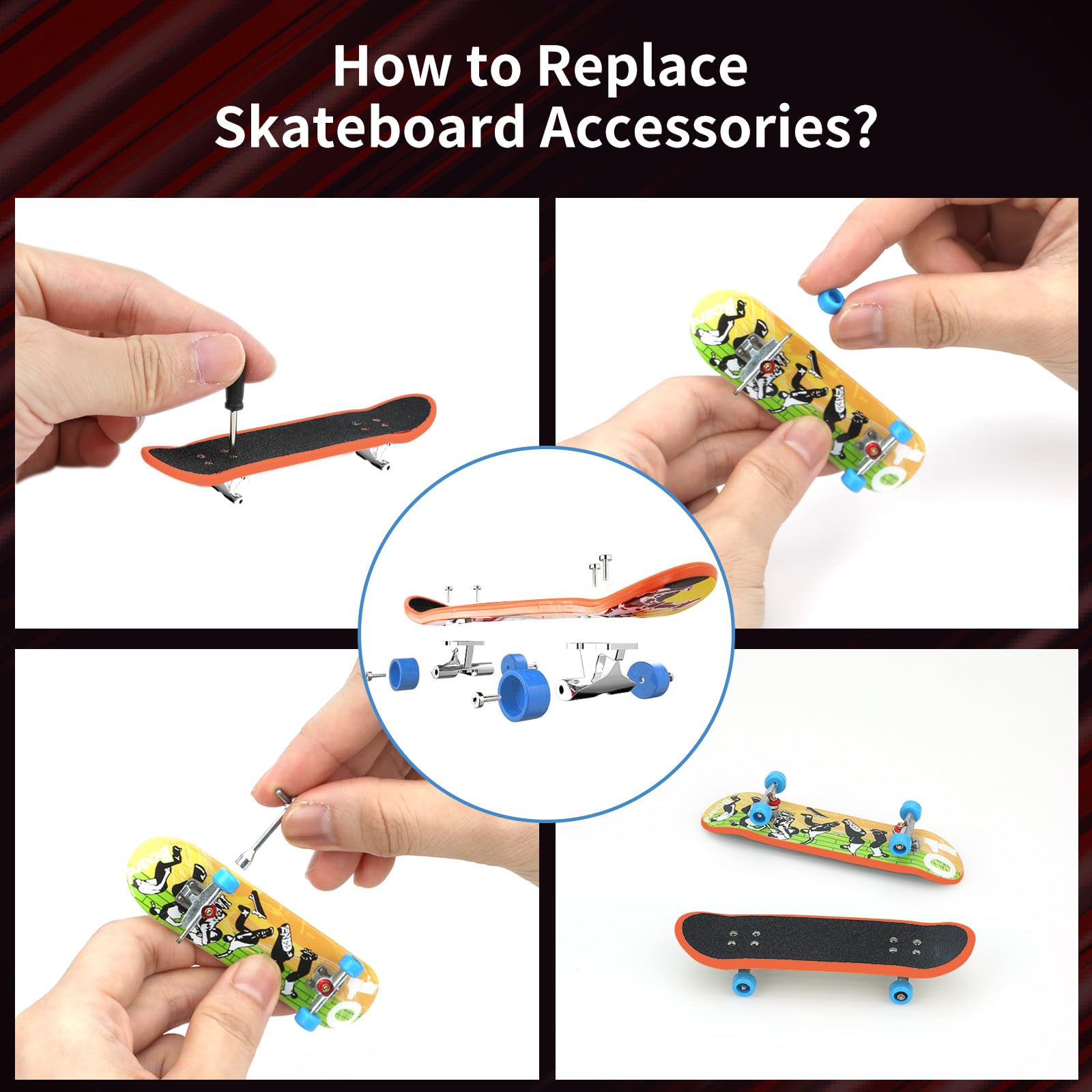 Snapklik.com : Finger Skateboard Park Ramp Set, 6 In 1 Plus 11 Mini ...