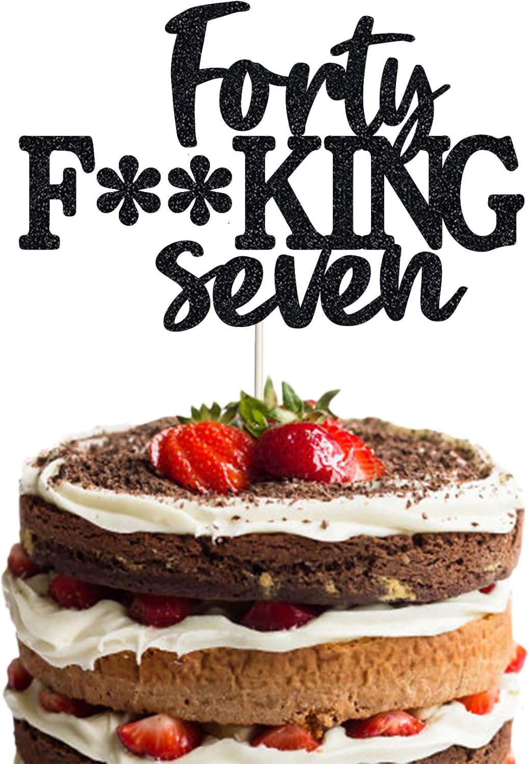 Happy 47th Birthday Cake Topper 47 Birthday Cake Toppers-Black Glitter ...