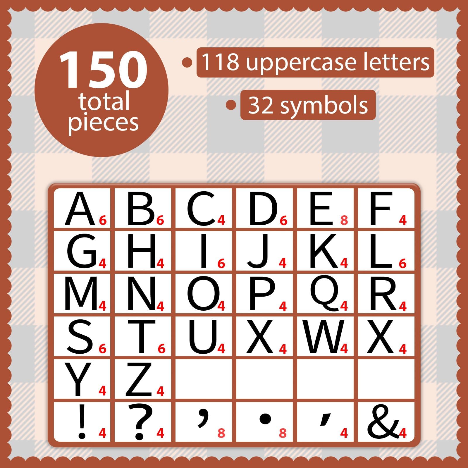 Snapklik.com : 150 PCS Large 7" Bulletin Board Letter Set, Fall Rustic ...