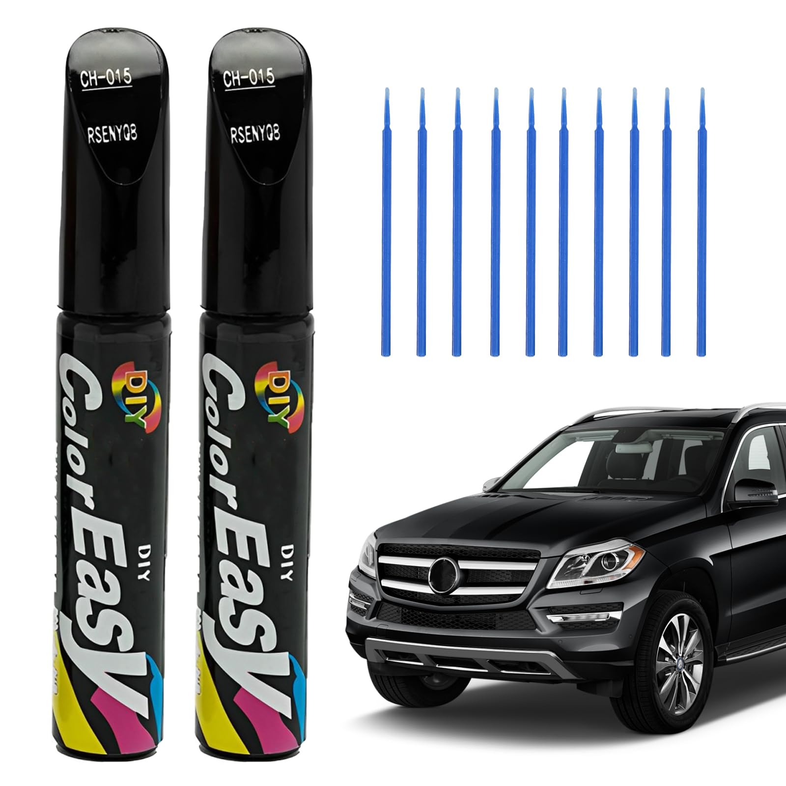 Liameph 2 PCS Car Touch Up Paint Pen,Black Touch Up Paint for Cars,Car ...