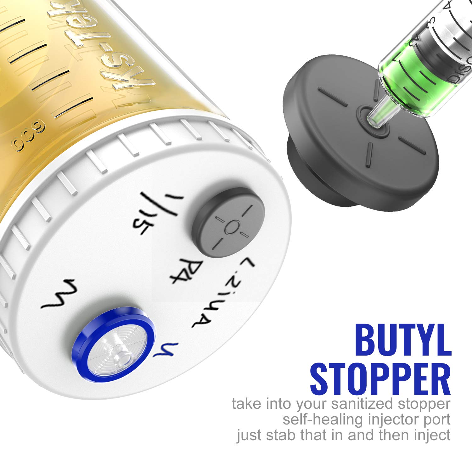 Snapklik.com : 20mm Vial Butyl Stoppers 100 Pcs, Mushroom Self Healing ...