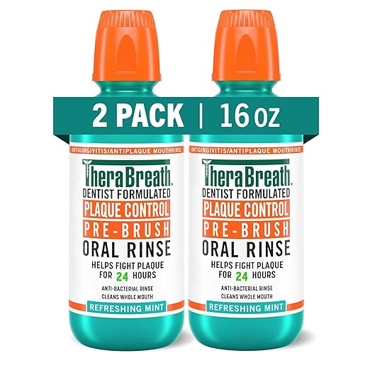 Amazon.com : TheraBreath Plaque Control Pre-Brush Oral Rinse ...
