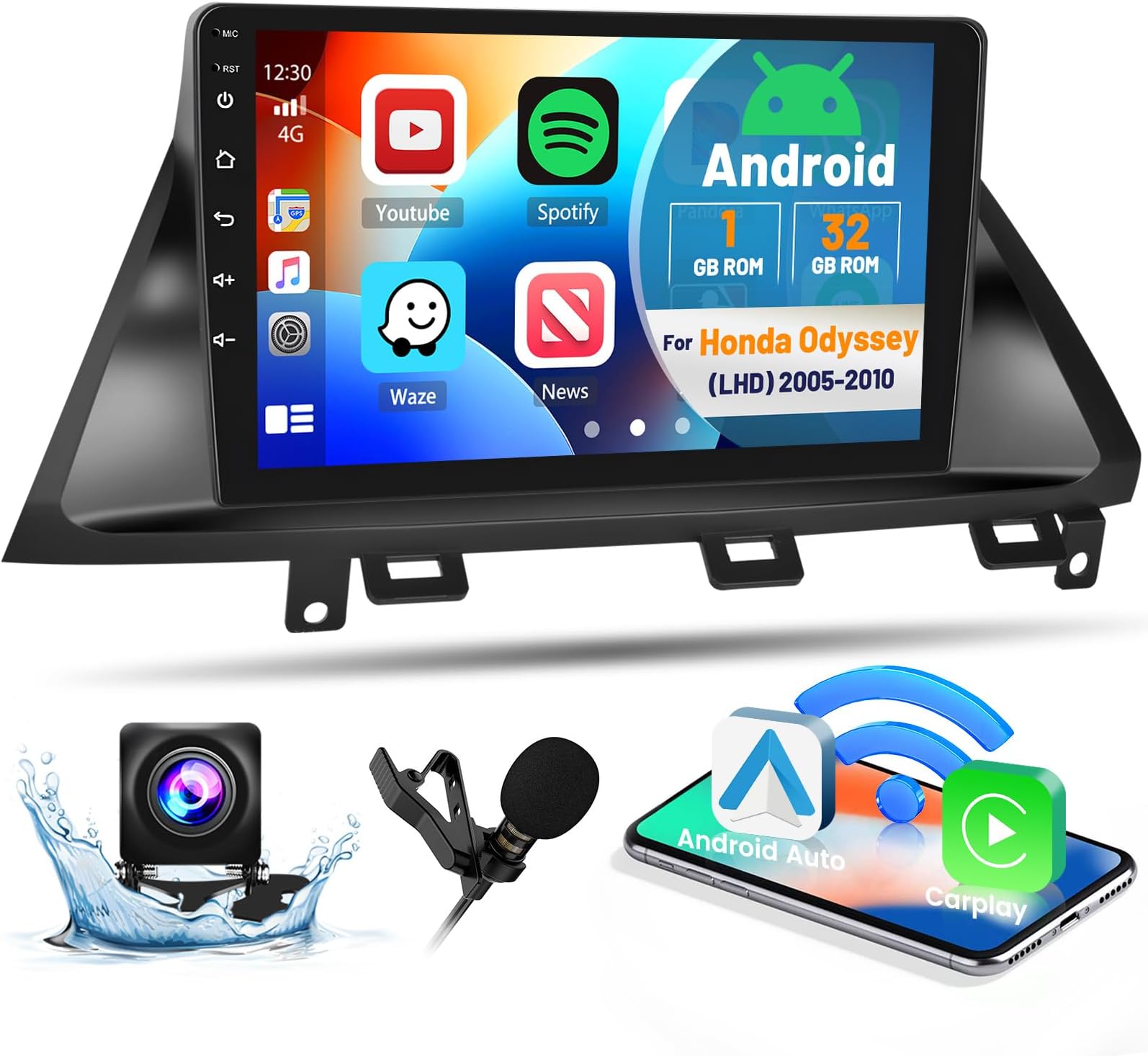 Amazon.com: Hikity for Honda Odyssey 2005-2010 Radio Android 13 Car ...