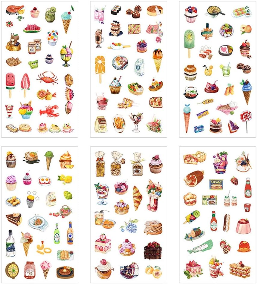 Amazon.com: 3 Set(18 Sheet) Delicious Dessert Food Cake Cookies Bread ...