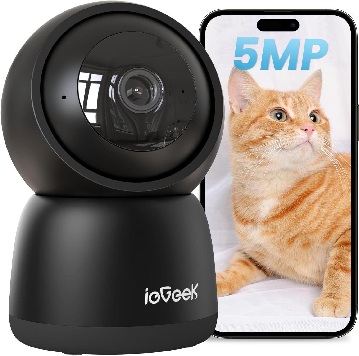 Amazon.co.jp: 【360°自動定期見回り・500万画素】ペットカメラ 見守りカメラ ieGeek 可上下自動追尾 レンズのオフ可能 遠隔操作 双方向会話 PTZ機能 24時間録画 ...