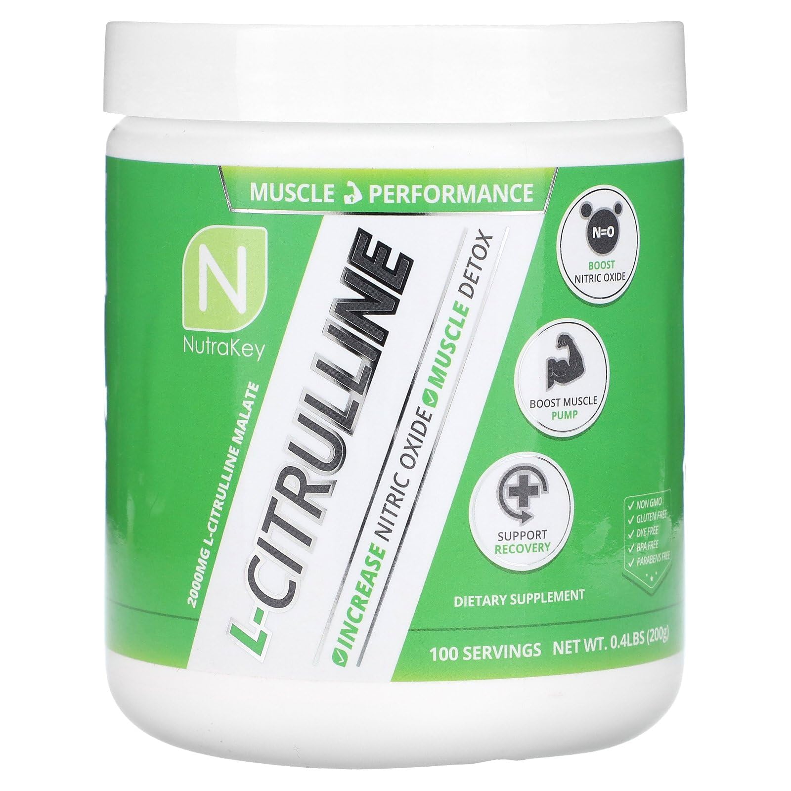 Amazon.com: Nutrakey L Citrulline Malate Powder - Nitric Oxide ...
