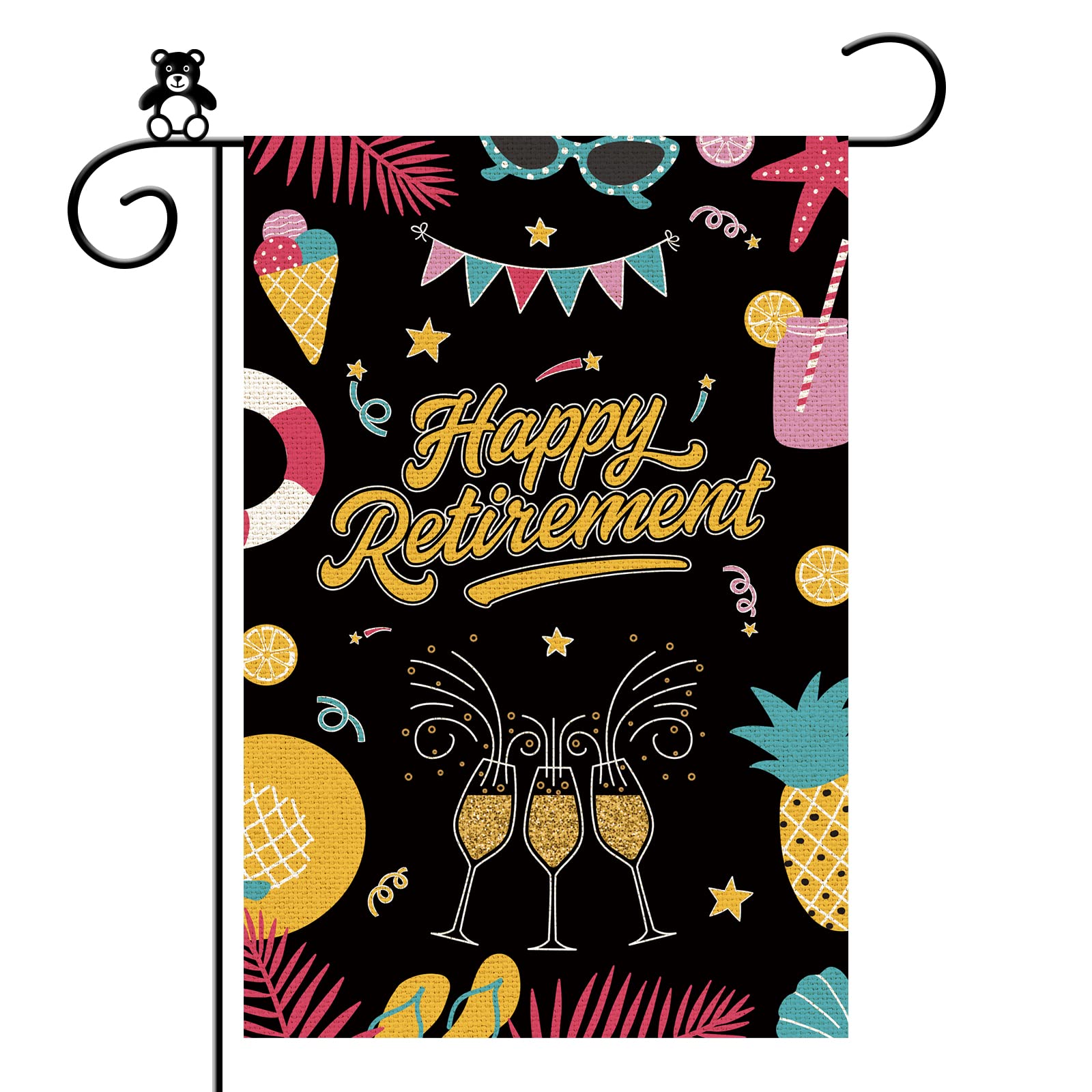 Amazon.com : Happy Retirement Garden Flag, Retire Gift Grandparents ...