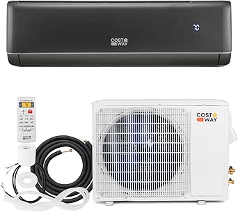Amazon.com: COSTWAY 18000 BTU Mini Split Air Conditioner & Heater, 21 ...