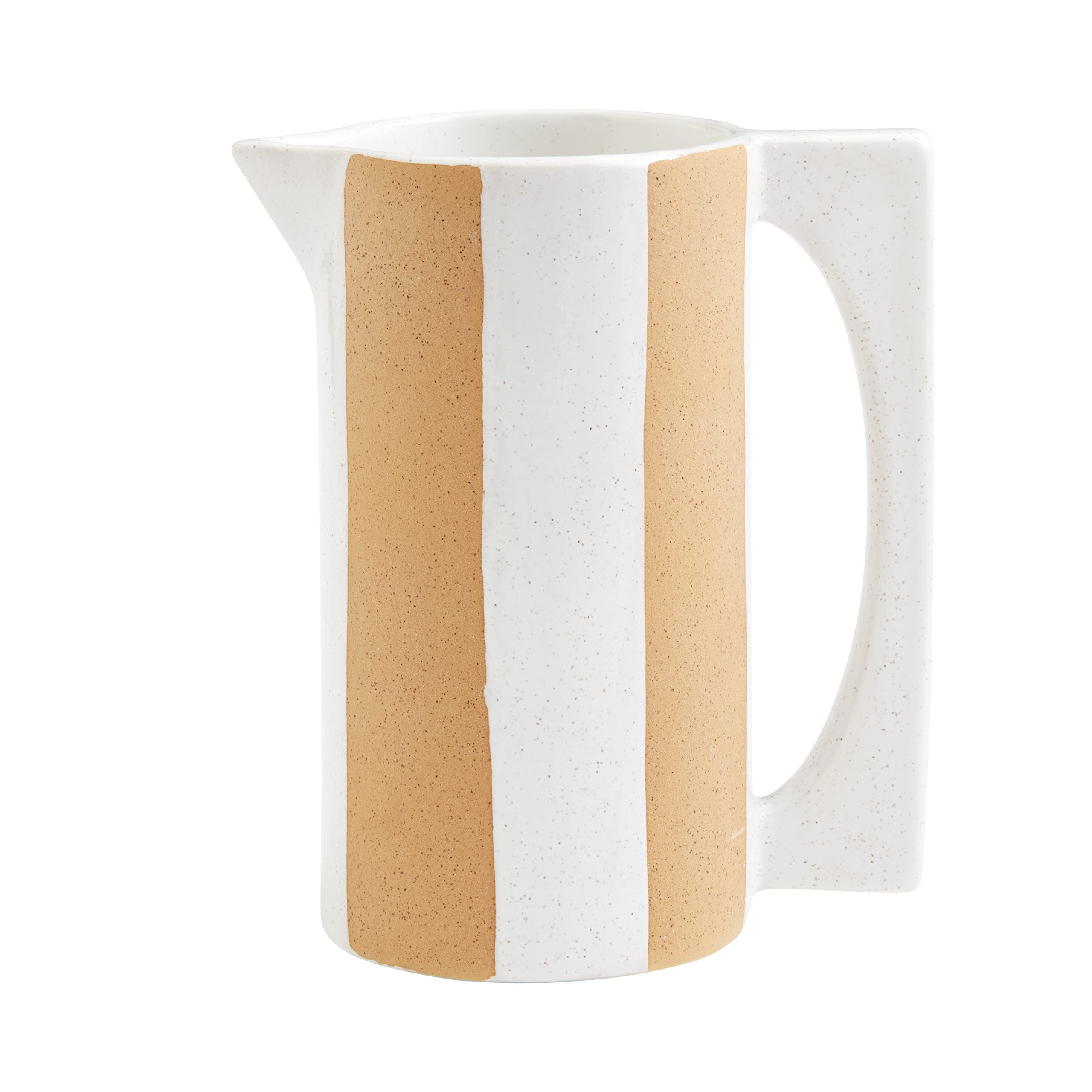 Amazon.com: Mud Pie Stripe Terracotta Pitcher, 50 oz : Home & Kitchen