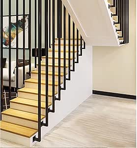 Amazon.com: Gaommini L-Shaped Staircase Handrail Guardrail - Black ...