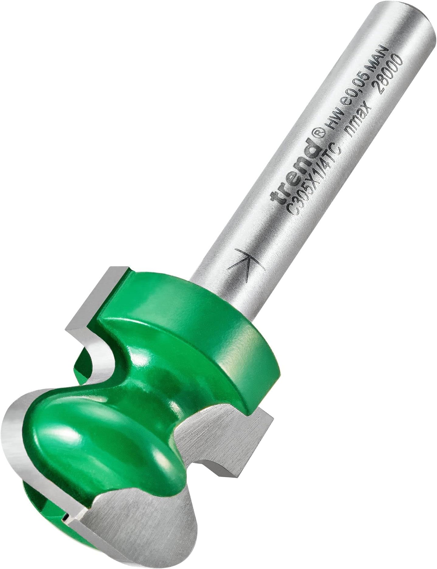 Trend CraftPro Drawer Pull Router Cutter Bit, 1/4 Inch Shank, 19mm Cut ...