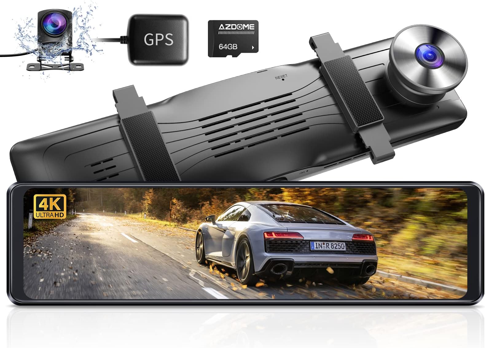 Amazon.com: Dash Cam Front and Rear with 64GB Card, 3.18" Touch Screen ...