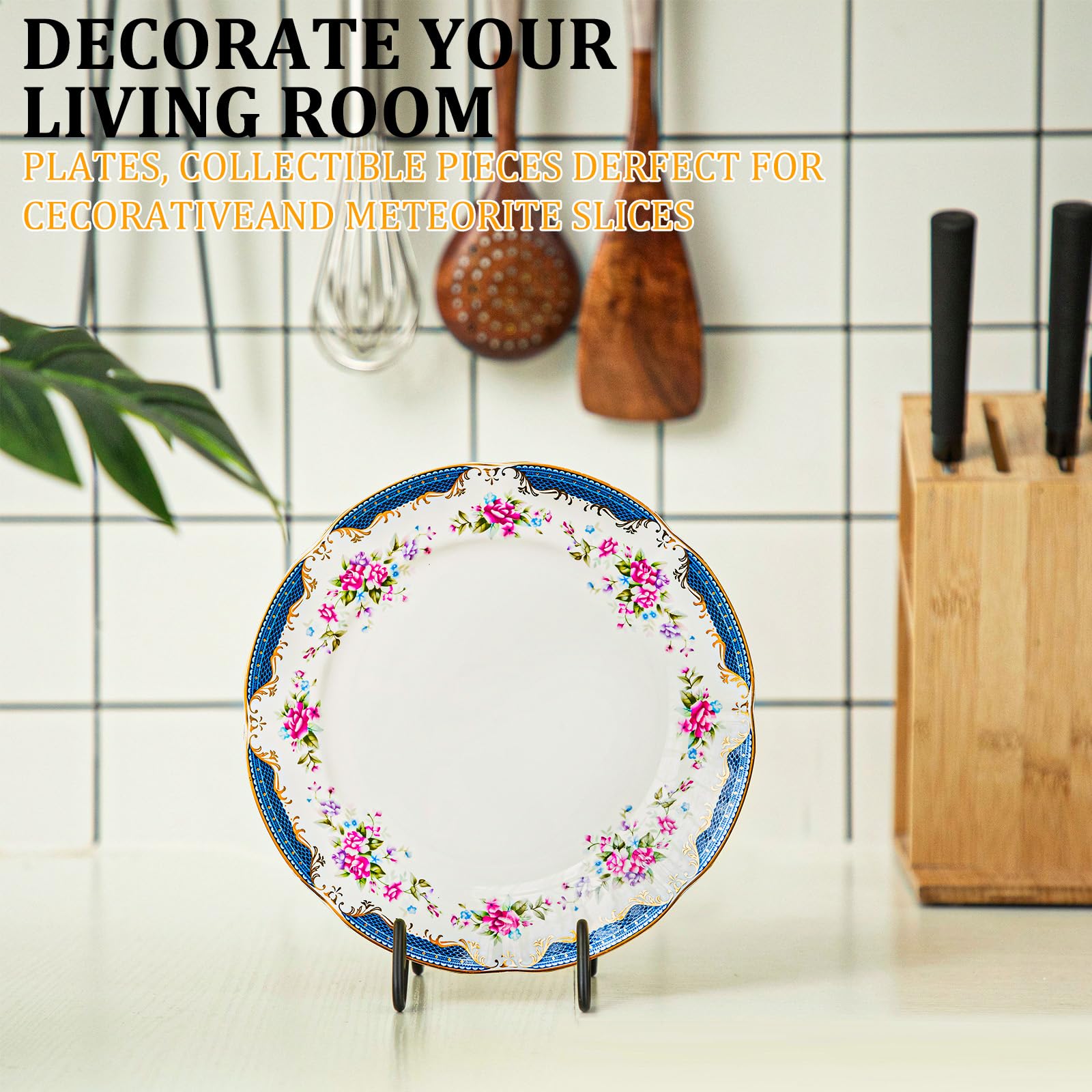 Snapklik.com : 6 Pcs Bowl Display Stands Iron Large Medium Size Dish ...