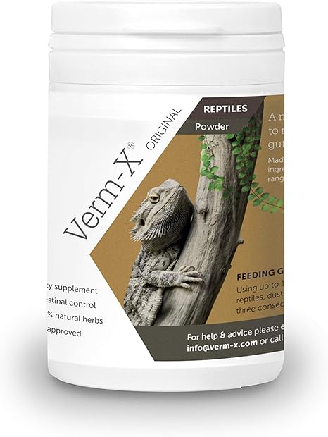 Verm-X Original All Natural Powder for Reptiles. Supports Intestinal ...