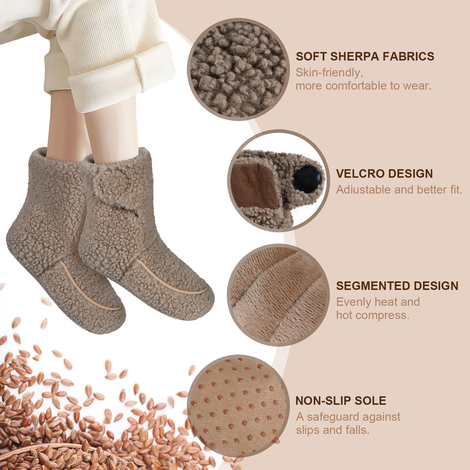 Snapklik.com : SuzziPad Heating Pad For Foot, Microwaveable Booties ...