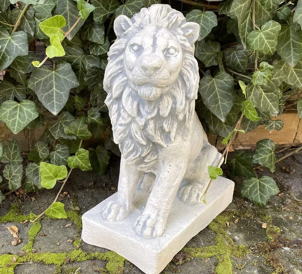 Buy Large lion gate ornament Outdoor lion figurine Solid stone lion ...