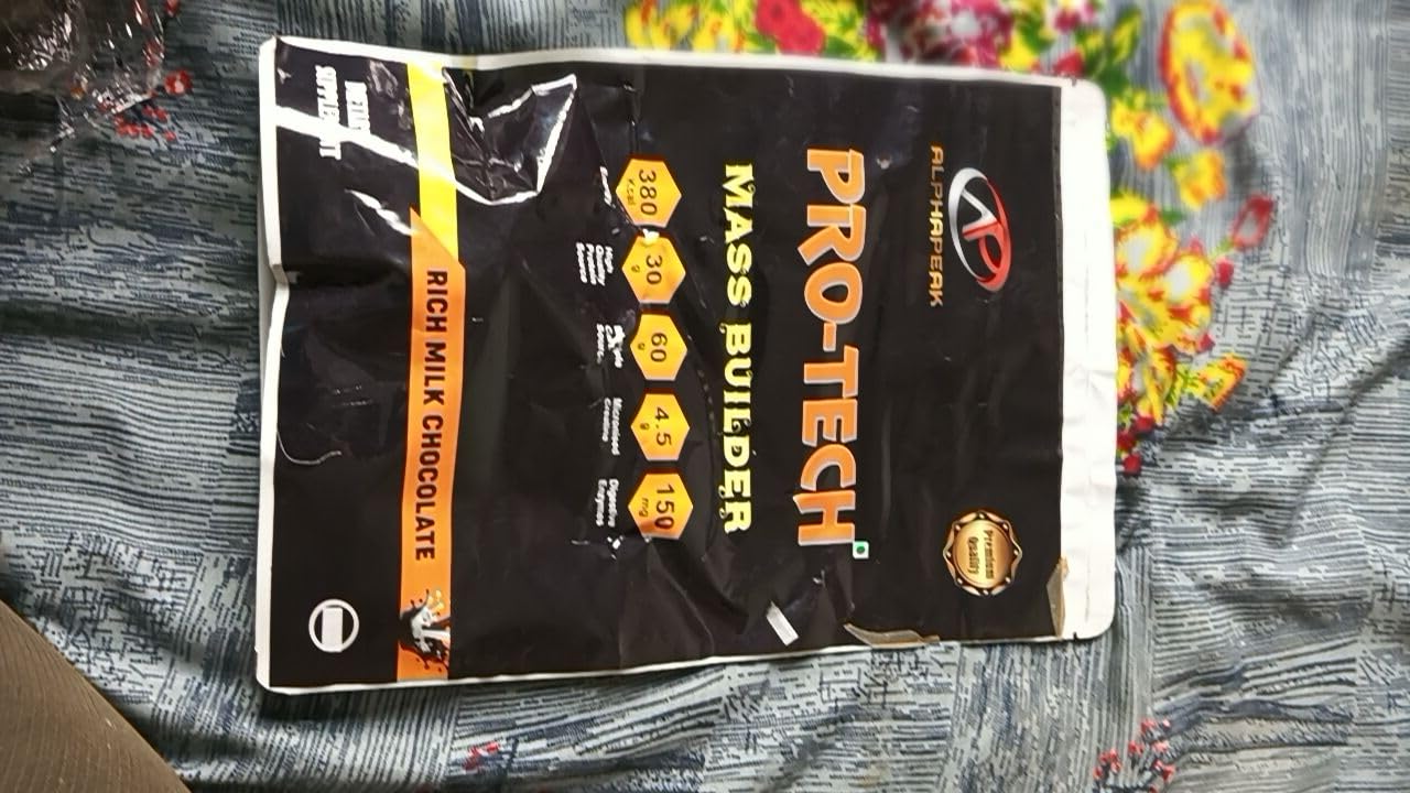 Alphapeak Protech Nutrition Mass Gainer Vitamins & Minerals, High Protein High Calorie Weight ...