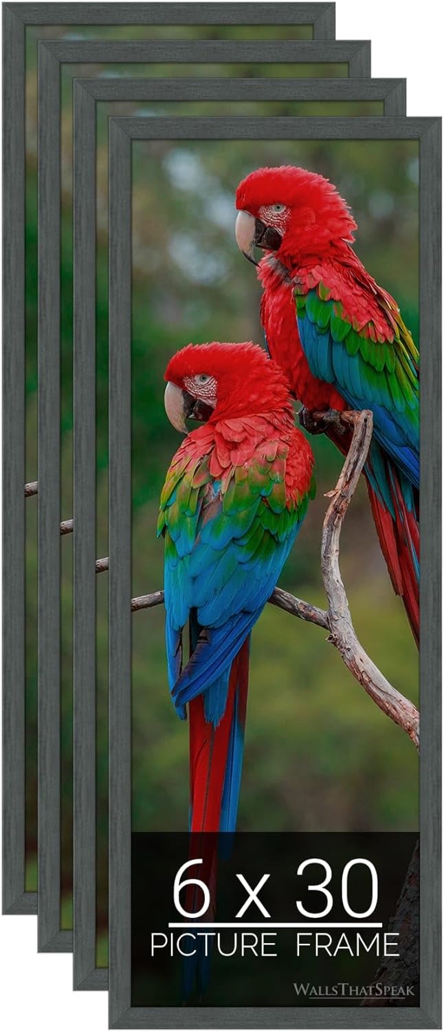 Amazon.com - wallsthatspeak 6x30 Slate Gray Picture Frame for Puzzles Posters Photos or Artwork ...