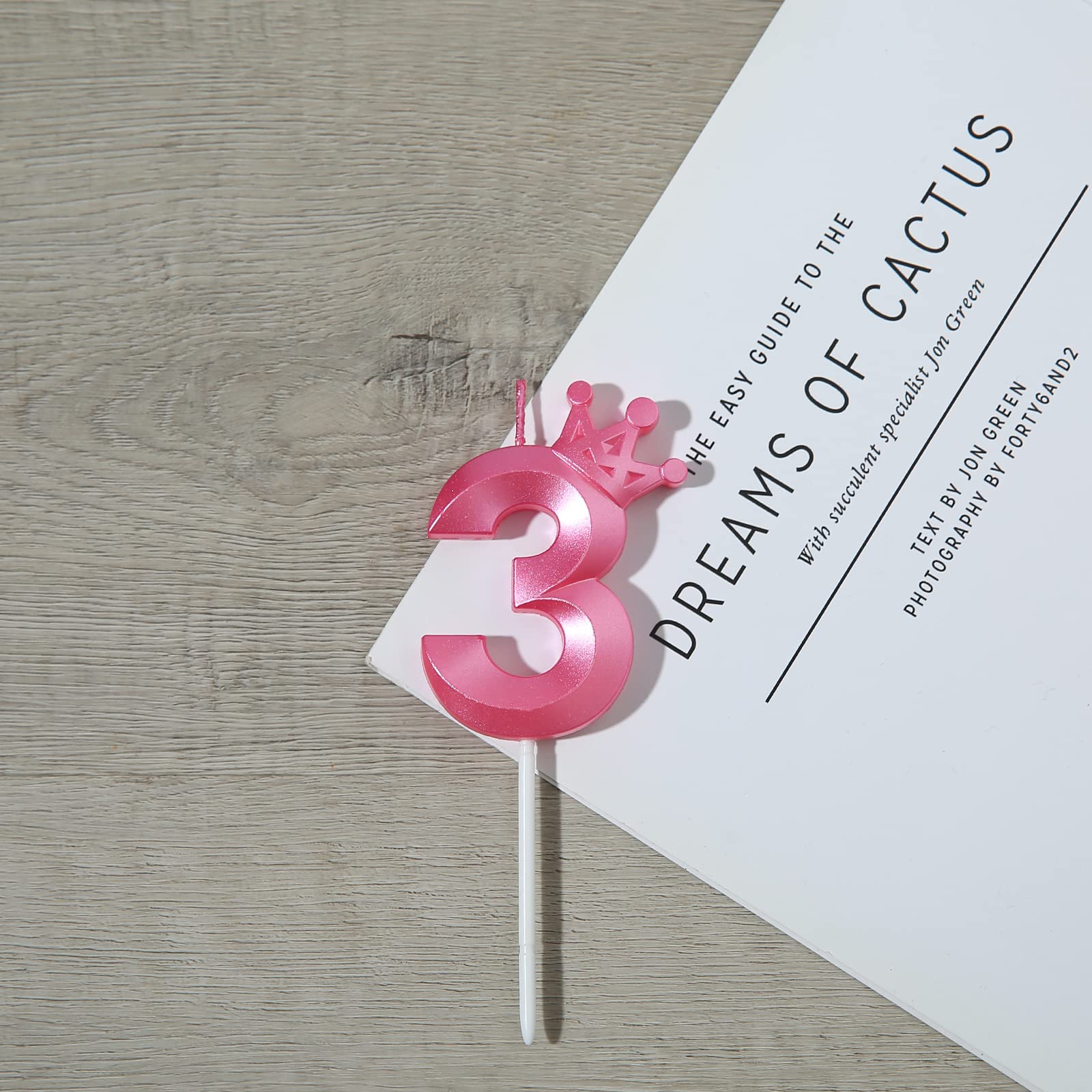 Pink Number 3 With Crown